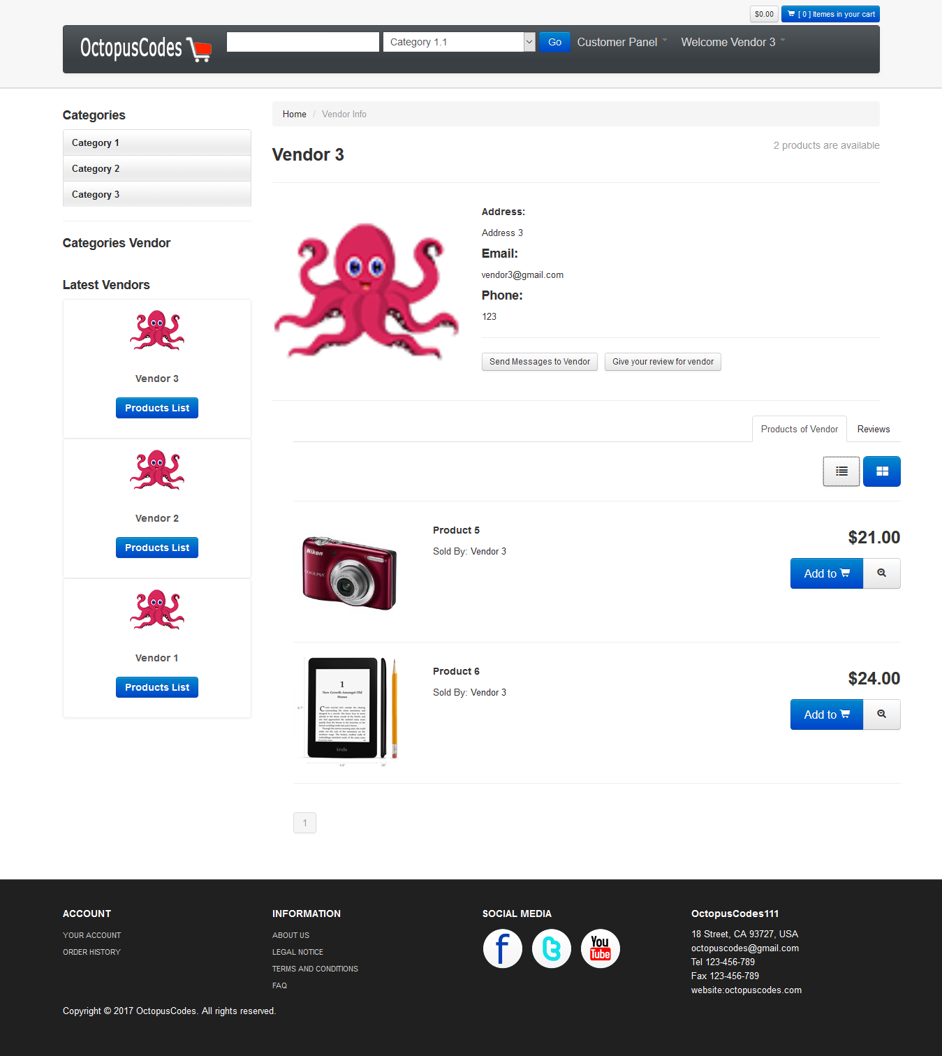 Ecommerce Multi-Vendor Shopping Cart by octopuscodes | CodeCanyon